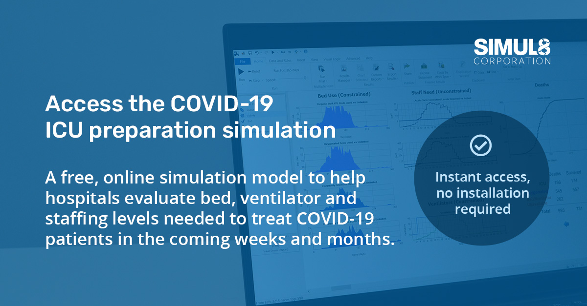 Access the COVID-19 ICU Preparation Simulation | SIMUL8 Simulation Software